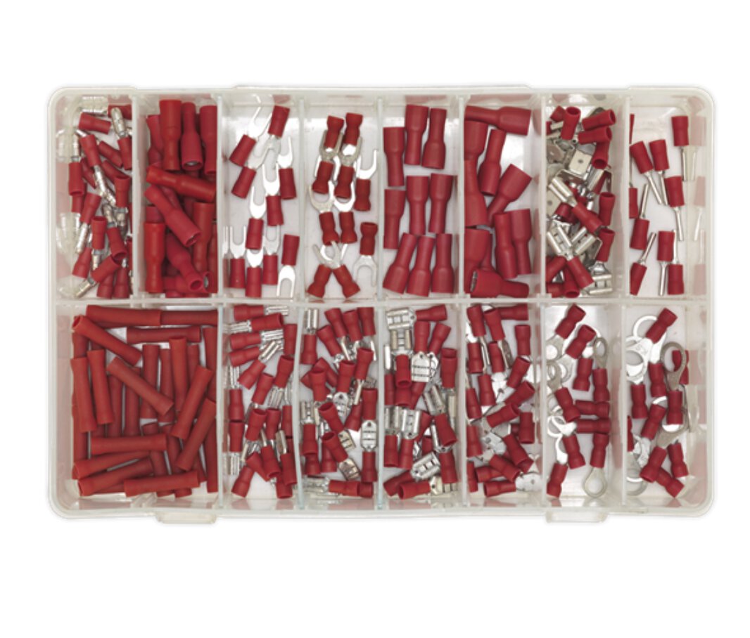 Crimp Terminal Assortment 260pc Red AB039RT | Building Materials Online