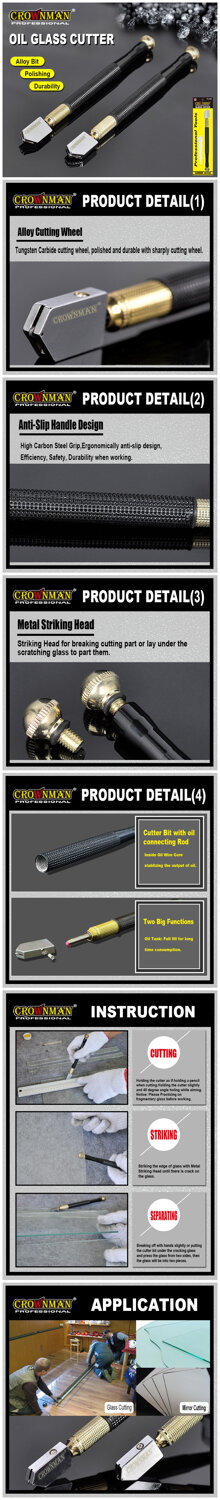 Crownman Oil Glass Cutter | Building Materials Online