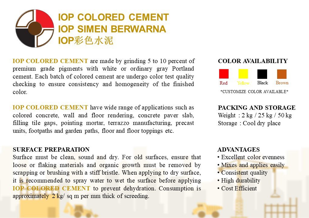 (2KG) Simen Warna / Color Cement / Brick Cement Decoration & Renovation ...