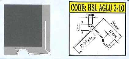 Corner Bead Round Edge with U-Grove Drip Line- AGLU3-10 | Building ...