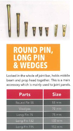 Round Pin Long Pin & Wedges | Building Materials Online