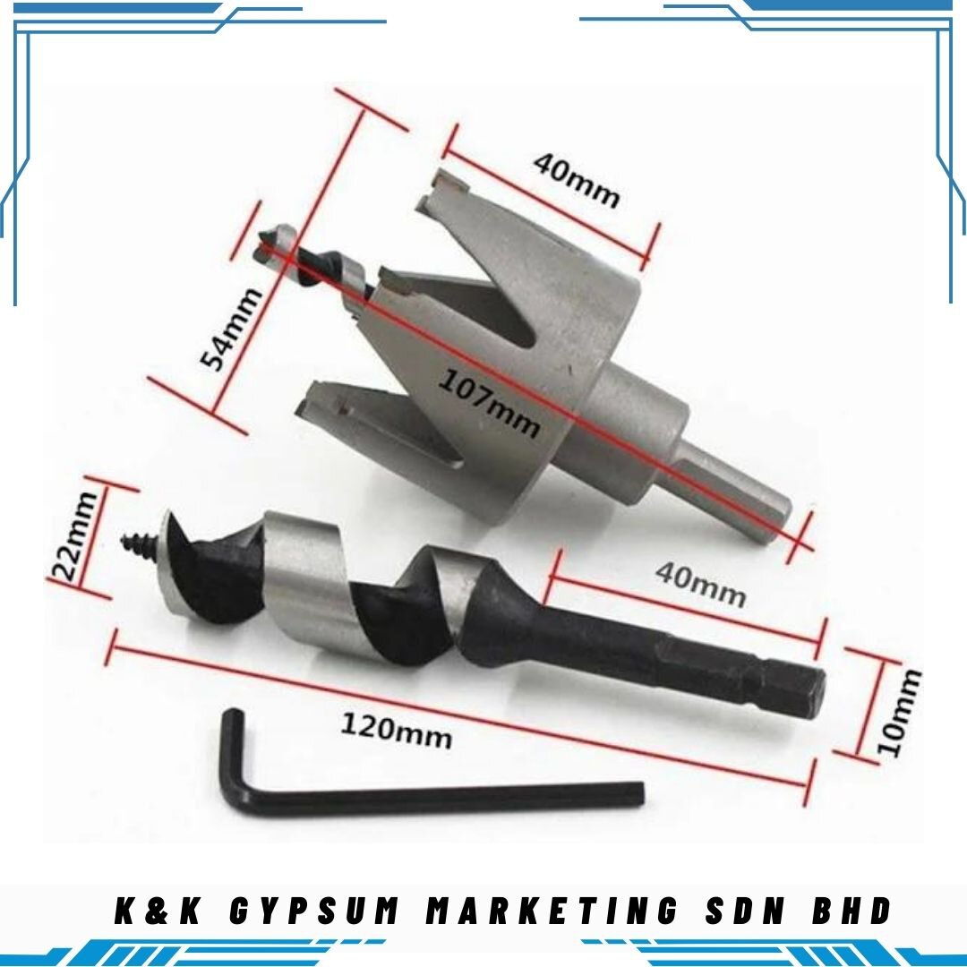 {HITZ} CUT TYPE CYLINDRICAL LOCK AUGER SET / 2PCS LOCK INSTALLATION KIT ...