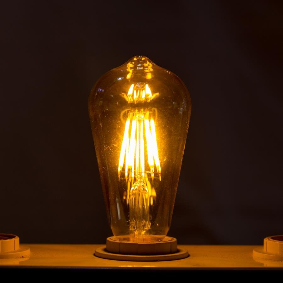 LED Filament Bulb 6W 2200K [ST64-6W] | Building Materials Online